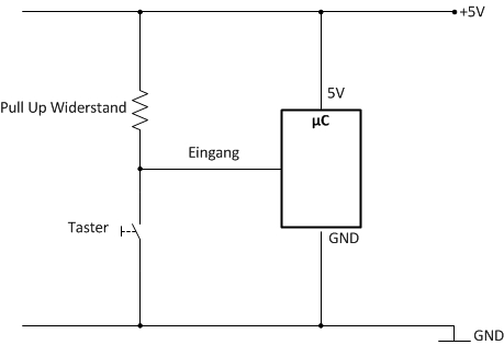 MCT: Taster mit externem Pull-Up-Widerstand